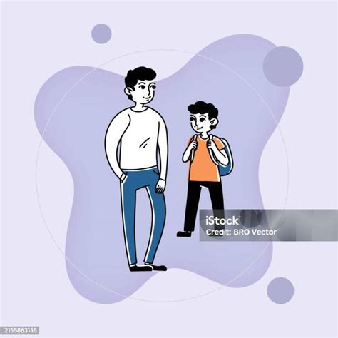 Ilustración De Ilustración Vectorial Plana De Padre E Hijo Y Más