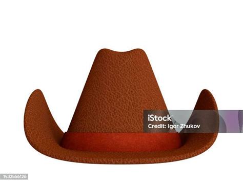 흰색 배경에 고립 된 서양 갈색 카우보이 모자 텍사스 전통 속성 옷 승마 스포츠를위한 가죽 모자 3d 렌더링 그림 카우보이 모자에 대한 스톡 사진 및 기타 이미지 Istock