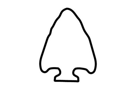 Ancient Stone Arrowhead Line Art Svg Cut File By Creative Fabrica