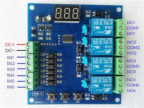 Programmable Signal Trigger Delay Relay Module Four Way Switch RFID Control PLC Circuit Board V