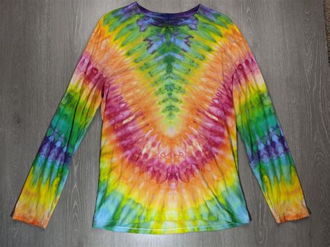 Unisex Large Tie Dye Long Sleeve Shirt Ice Dye 0462 Etsy