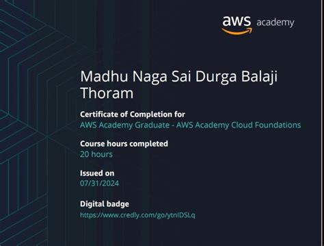 balaji thoram on linkedin aws cloudcomputing certification
