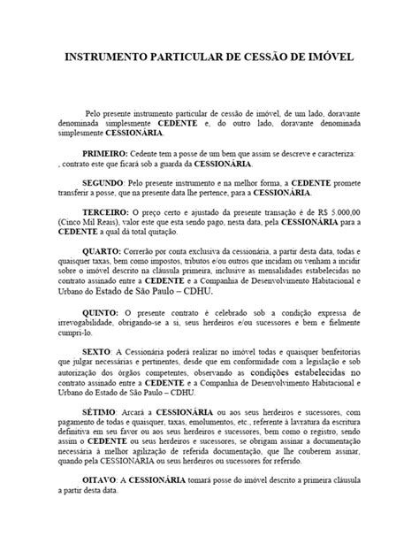 Contrato De Gaveta Modelo Pdf
