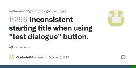 Inconsistent Starting Title When Using Test Dialogue Button Issue Nathanhoad Godot
