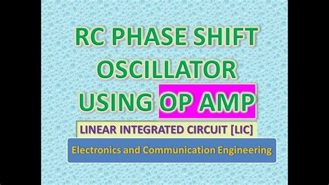 RC Phase Shift Oscillator Using OP AMP - YouTube