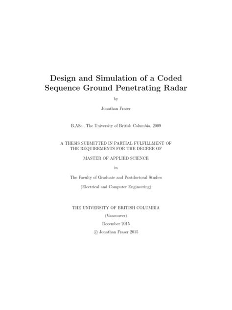 Design And Simulation Of A Coded Sequence Ground Penetrating Radar Pdf Magnetic Field