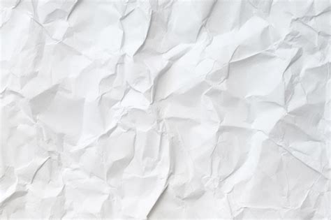 Fundo De Textura De Papel Amassado Branco Generative Ai Foto Premium
