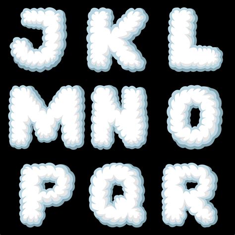 Cloud Letters Png Svg Clipart Bundle Cloud Alphabet Cloud Font Svg Cloud Monogram Cloud