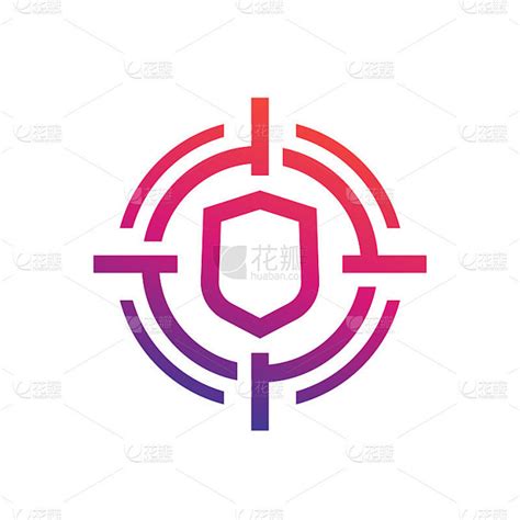 安全漏洞图标，线性风格