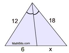 Angle Bisector Theorem Practice MathBitsNotebook Geo