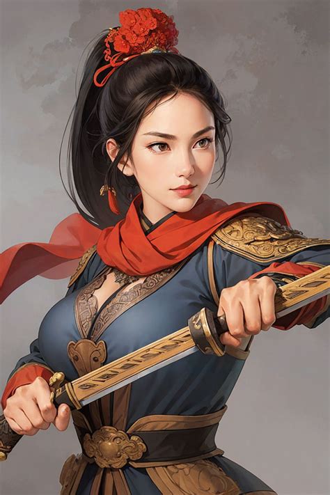 Ai三国志女角色樱花闪乱 站酷zcool