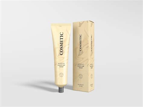 Tube Cosmétique Avec Maquette De Marque De Boîte Psd Premium