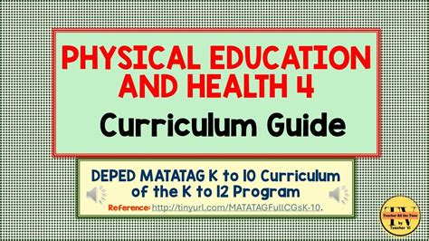 DEPED MATATAG P.E. AND HEALTH 4 CURRICULUM GUIDE with FREE downloadable files #depedmatatag ...