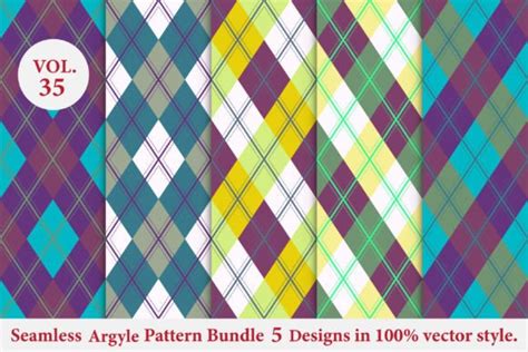 Argyle Pattern Bundle 5 Designs Vol 35 Graphic By Digital Art Shop 61