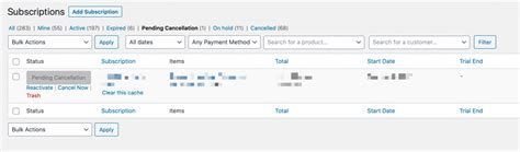 WooCommerce Subscriptions Reactivate Canceled Subscription