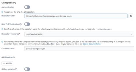 Add A New Stack Portainer Documentation