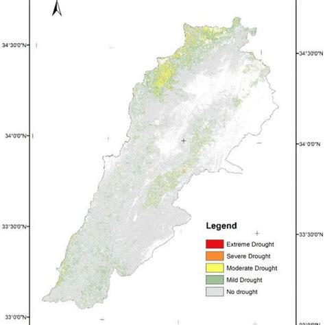 Classification Of The Vci Tci And Vhi Values In Term Of Drought