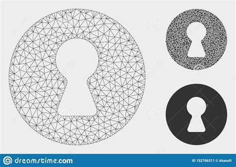 Inside Vector Mesh Carcass Model And Triangle Mosaic Icon Stock Vector Illustration Of