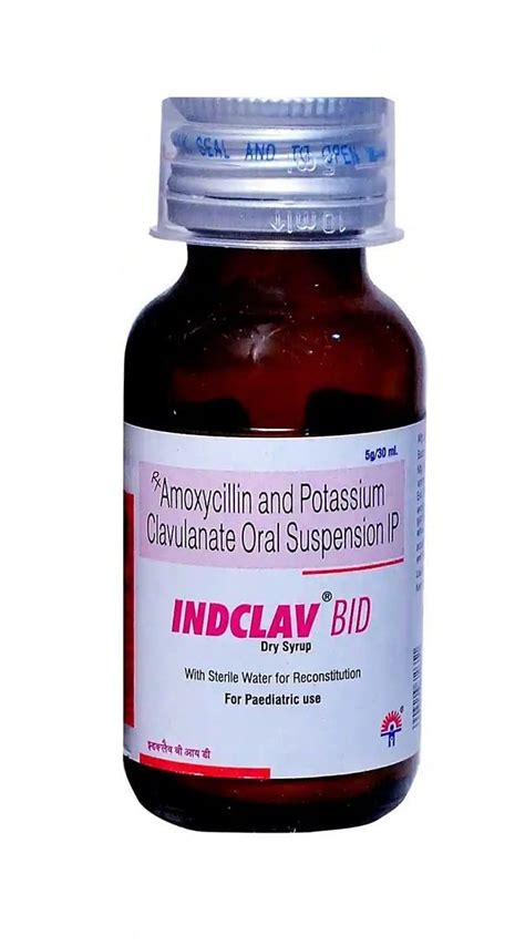 Indclav Bid Bottle Of 5g 30ml Dry Syrup Health