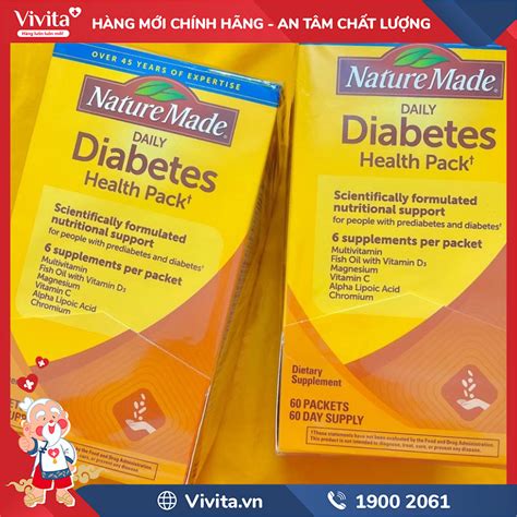 Nature Made Diabetes Health Pack Hộp 60 Gói Hỗ Trợ ổn định đường Huyết