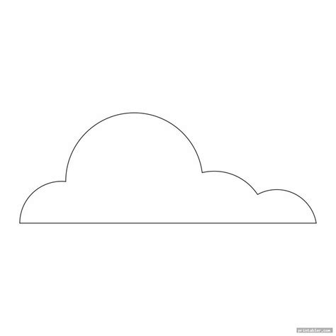 Blank Large Printable Cloud Template Cloud Template