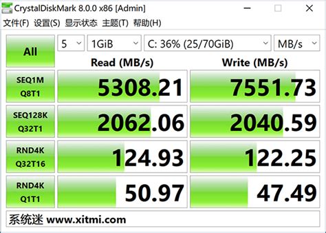 Crystaldiskmark下载 V9 0 0 中文版 机械ssd固态硬盘测试软件 系统迷