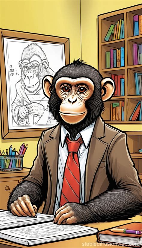 Monkey Teacher Stable Diffusion Online