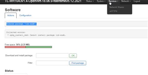 Luci App Samba Opkg For Wr1043v14 180609 Openwrt Installing And Using Openwrt Openwrt Forum