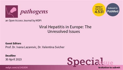 Pathogens Mdpi On Linkedin Callforpaper Hepatitis Europe Hbv Hcv Hev