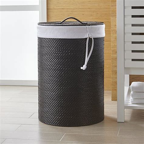 Sedona Black Hamper With Liner Crate Storage Bathroom Storage Crate