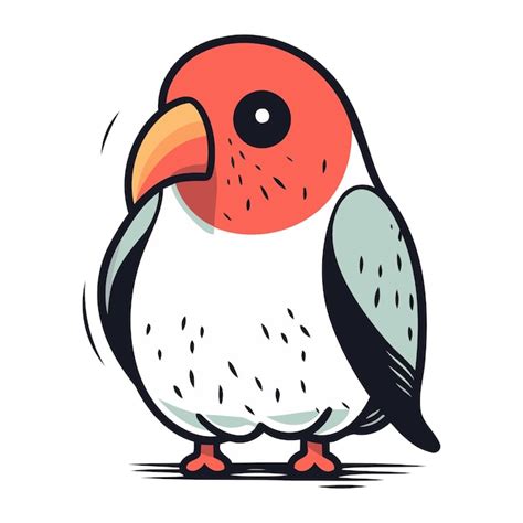 白い背景に孤立した可愛いオオカミ 漫画スタイルのベクトルイラスト Premium Ai生成ベクトル画像