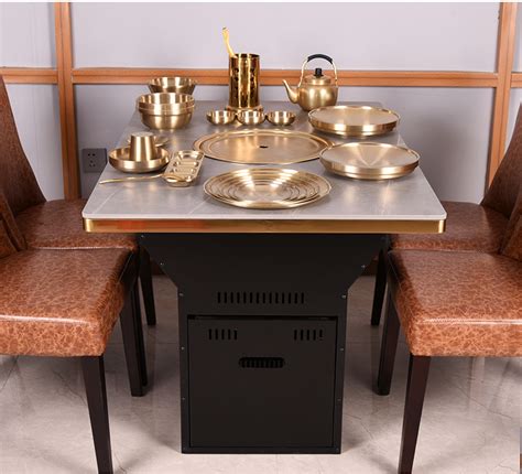Korean Bbq Table For Indoor Hot Pot Dining And Professional Grill High