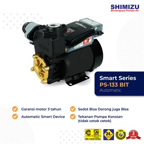 Promo SHIMIZU PS 133 BIT Pompa Air Sumur Dangkal Otomatis 125 Watt