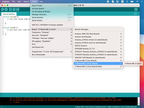 Installing Z Uno Environment For Arduino Ide