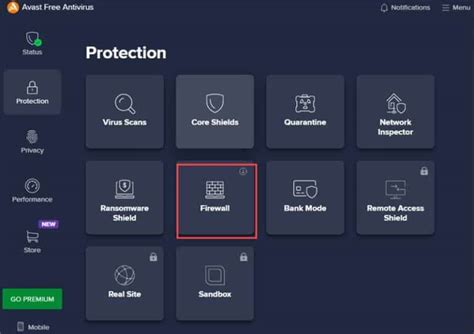 fix avast firewall blocking network share