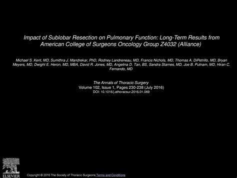 Impact Of Sublobar Resection On Pulmonary Function Long Term Results