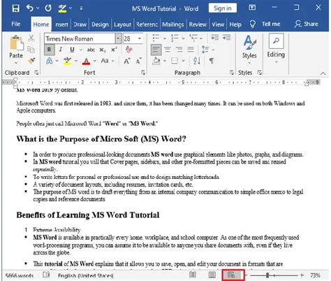 What Are Different Parts Of MS Word Window And Functions