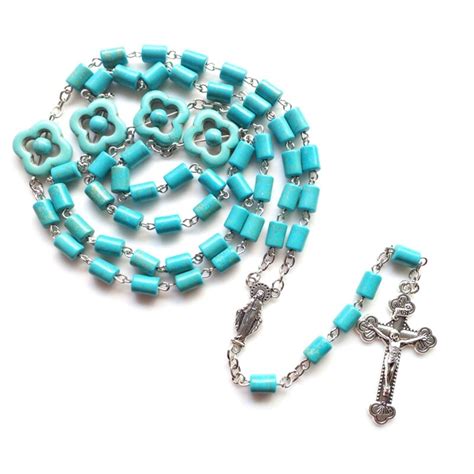 Black Beads Rosary Catholic Necklace With Metal Cr Vicedeal