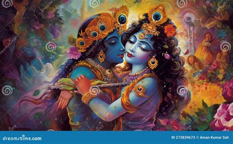 Lord Radha Krishna Are Known For Their Divine Love And Devotion Towards