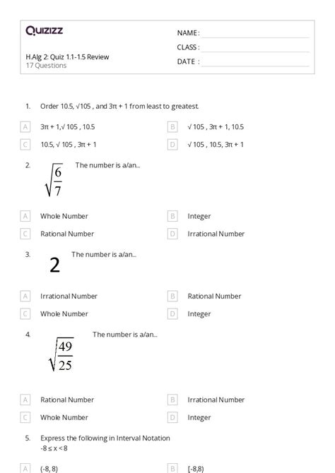 50 Arithmetic And Number Theory Worksheets For 10th Year On Quizizz