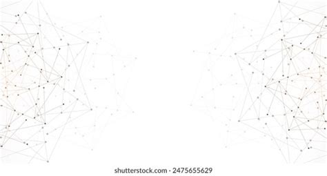 Minimalistic Design Connecting Dots Lines Abstract Stock Illustration