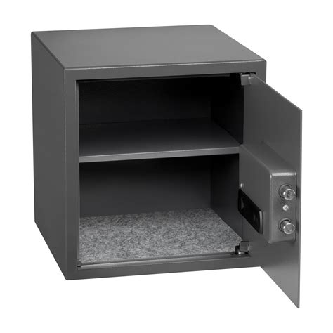 БИЗНЕС БИОМЕТРИЧЕН сейф Brihard стомана брава с цифра и пръстов отпечатък сив Emag Bg