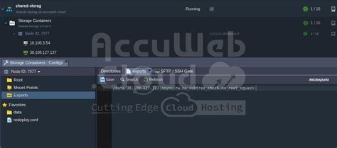 Configure External NFS Server On AccuWeb Cloud Dashboard