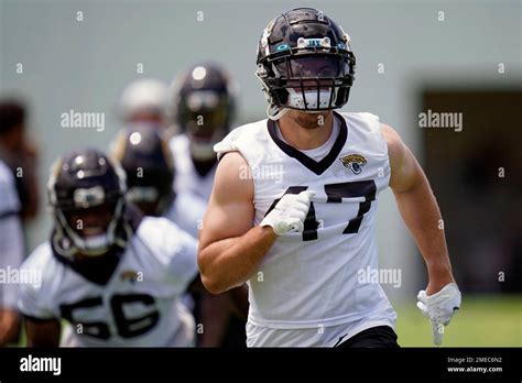Jacksonville Jaguars Linebacker Joe Schobert Performs A Drill During An