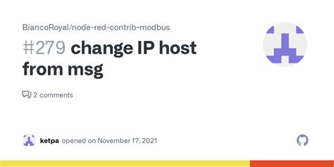 Change IP Host From Msg Issue BiancoRoyal Node Red Contrib Modbus GitHub