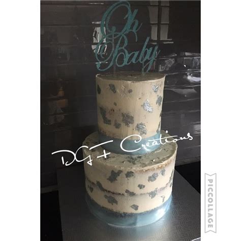 Baby Shower Naked Cake Nakedcake Babyshowercakes Babyshowerboy Made With Poppy Paint Flakes