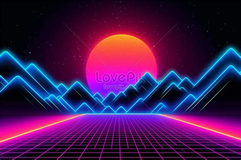 생성 인공 지능과 복고풍 배경 사진 무료 다운로드 Lovepik