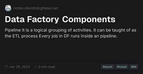 Data Factory Components