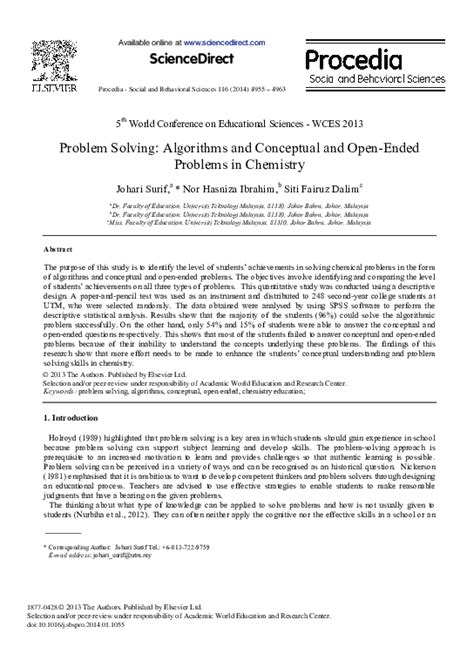 pdf problem solving algorithms and conceptual and open ended