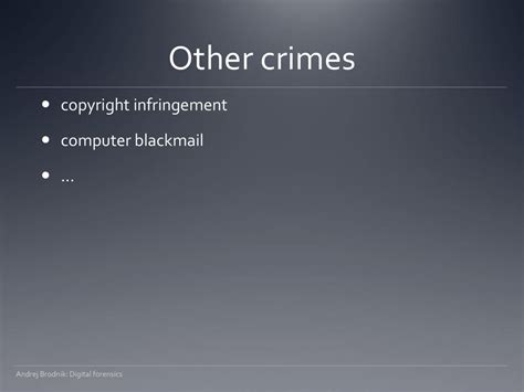 Digital Forensics Andrej Brodnik Andrej Brodnik Digital Forensics